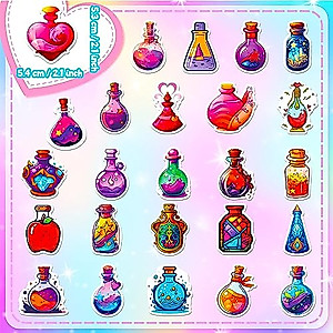 50Pcs Cute Cartoon Apothecary Magic Potion Aesthetic Stickers Decals Notebook Laptop Phone Car Stickers Kids Classic Toy Cute Vinyl Stickers Gifts for Girls,Boys,Kids Decoración De Pegatinas