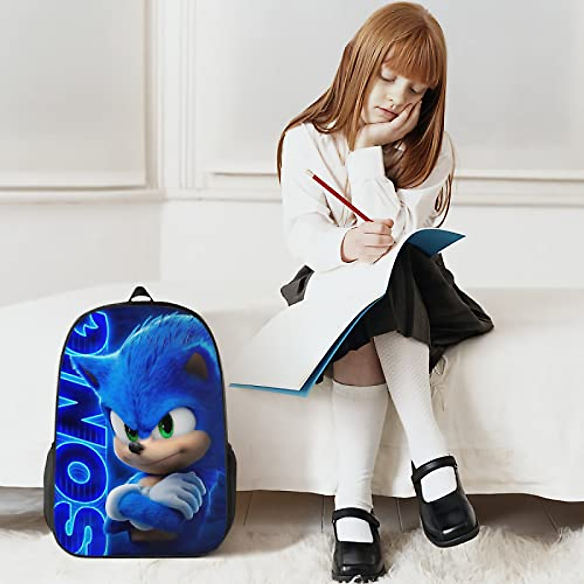 Backpack Kids Backpack 3d Print Cartoon Anime Backpacks Teenagers Backpack Boys And Girls Backpack, Black2, One Size