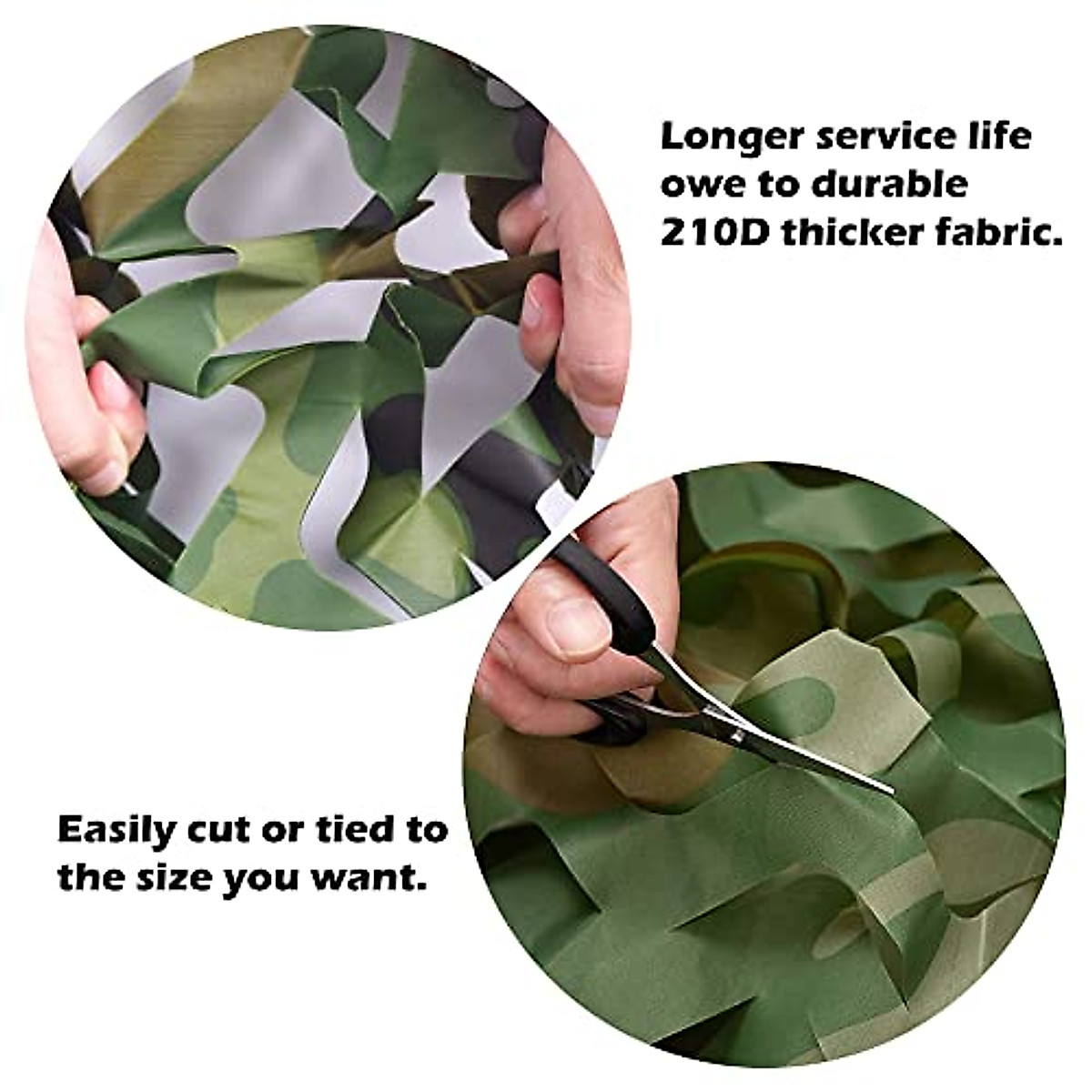 Tencen Camouflage Net Camo Netting Courtyard Decor Blinds for Photo Camp Sunshade Factory Farm Shelter Car Concealment Exhibit Party Backdrop Canopy Fence Ceiling Curtain Cover Paintball