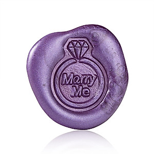 Mceal Wax Seal Stamp Special Shape Brass Head Wooden Handle (Wedding Ring)