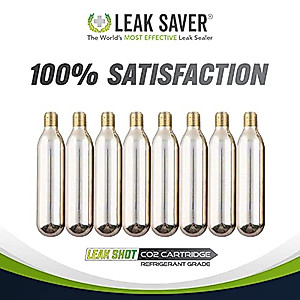 Leak Saver - Leak Shot Refrigerant Grade CO2 Refill Cartridges (8 Pack) - Refill for The Leak Shot HVAC Kit (Sold Separately) - for A/C & Refrigeration Systems - USA Made