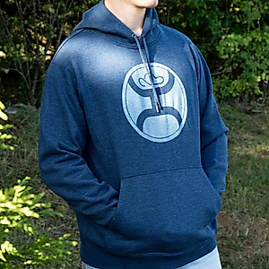 HOOEY Men’s Western Lifestyle Sweatshirt Drawstring Hoodie (Large, 2.0 Logo - Navy)