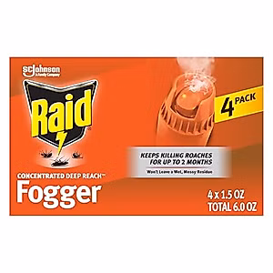 S C JOHNSON WAX 74251 Raid Fogger, 4-Pack, 1.5-Ounce