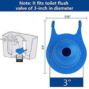 Hibbent 2 Pack Toilet Flapper Replacement, Compatible with Gerber 99-788, 3 Inch Flapper Replacement Water Saving, High Performance, Easy to Install- Blue Color