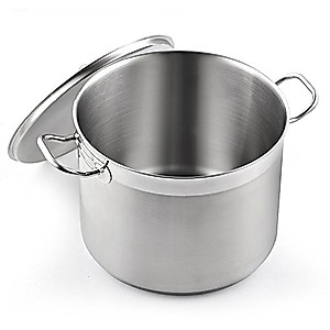 Cooks Standard Stockpots Stainless Steel, 8 Quart Professional Grade Stock Pot with Lid, Silver