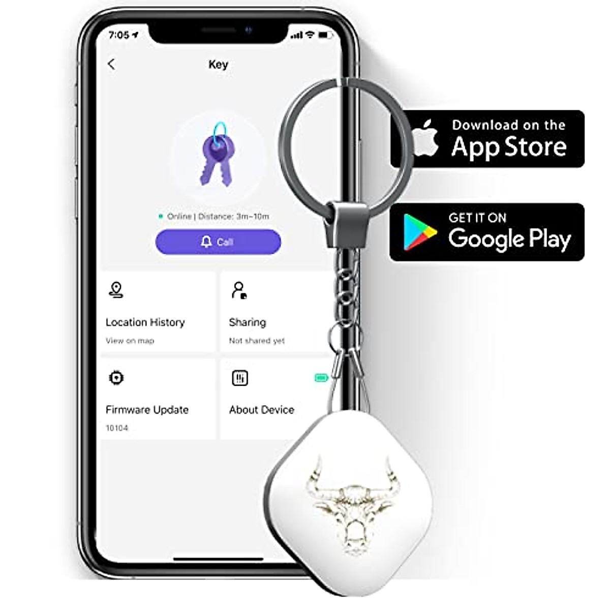 Nutale Key Finder, 5-Pack Bluetooth Tracker Item Locator with Key Chain for Keys Pet Wallets or Backpacks and Tablets