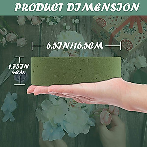 TAOPE Floral Foam, 6.5'' Large Dry & Wet Floral Foam Bricks Round for Artificial Flowers, Green Foam Blocks for Wedding Decoration