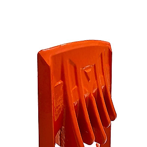 Hi Flame Cast Steel Firewood Kindling Splitter for Wood Stove Fireplace and Fire Pits Splitting Wedge Manual Log Splitter Wedge (Orange)