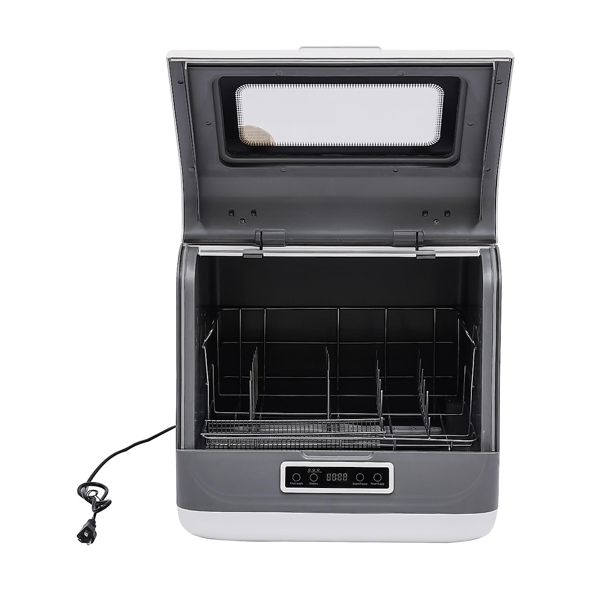 WenDissy Portable Countertop Dishwasher, 3 Washing Programs, Air-dry Function, Automatic Dishwasher Deep Heating Cleaning Machine for Small Apartments, Dorms and RVs (White)