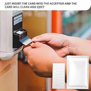 Bill Acceptor Cleaning Cards Currency Counter Cleaning Card Money Counting Machine Cleaning Card Bill Acceptor Cleaner for Vending Machine (20 Cards/Box)