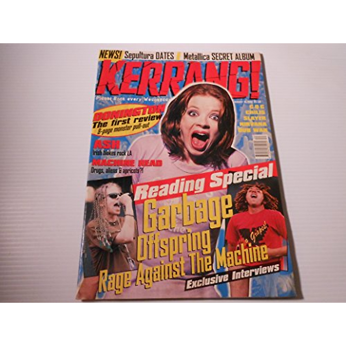 Kerrang! magazine(UK Publication) issue 611 August 24, 1996 (Garbage, Offspring, Rage against the machine on cover)[single issue magazine]