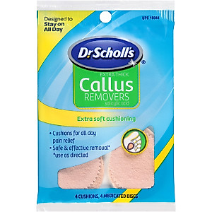 Dr. Scholl's Extra Thick Callus Removers 4 Cushions ea.(Packs of 6)