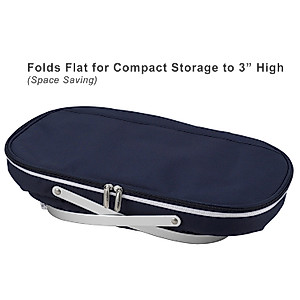 California Berkeley University Licensed Golden Bears Patented Insulated Folding Picnic Basket Cooler- Designed & Quality Approved in The USA