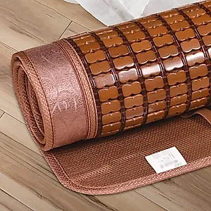 TBQATNTS Summer Sleeping Mat Foldable Summer Bed Mat Cool Sleeping Mattress Cooling Bed for Home School Dormitory,Brown,150 * 195cm
