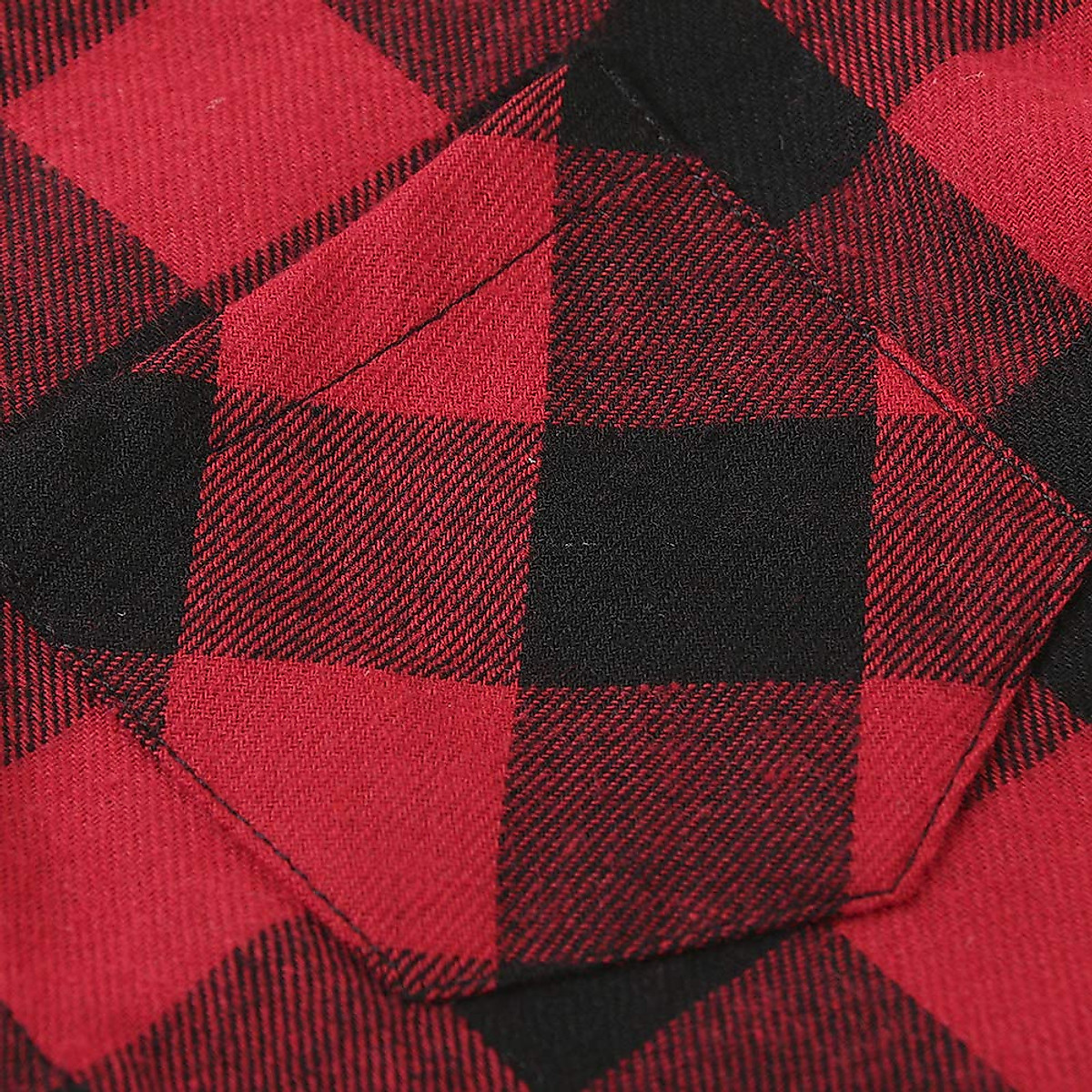 Boys Flannel Shirt Toddler Buffalo Plaid Shirt Long Sleeve Button Down Shirts Kids Casual Tops G001 Red Black Tag 160CM - 9-10 Years