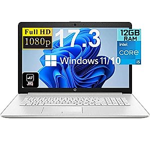 2022 HP Pavilion 17 Laptop, 17.3" FHD IPS Display, 11th Gen Intel i5-1135G7(Up to 4.2GHz, Beat i7-10710U), 12GB RAM, 256GB PCIe SSD, Backlit Keyboard, HDMI, WiFi, Bluetooth, Webcam, Windows 10+JVQ MP