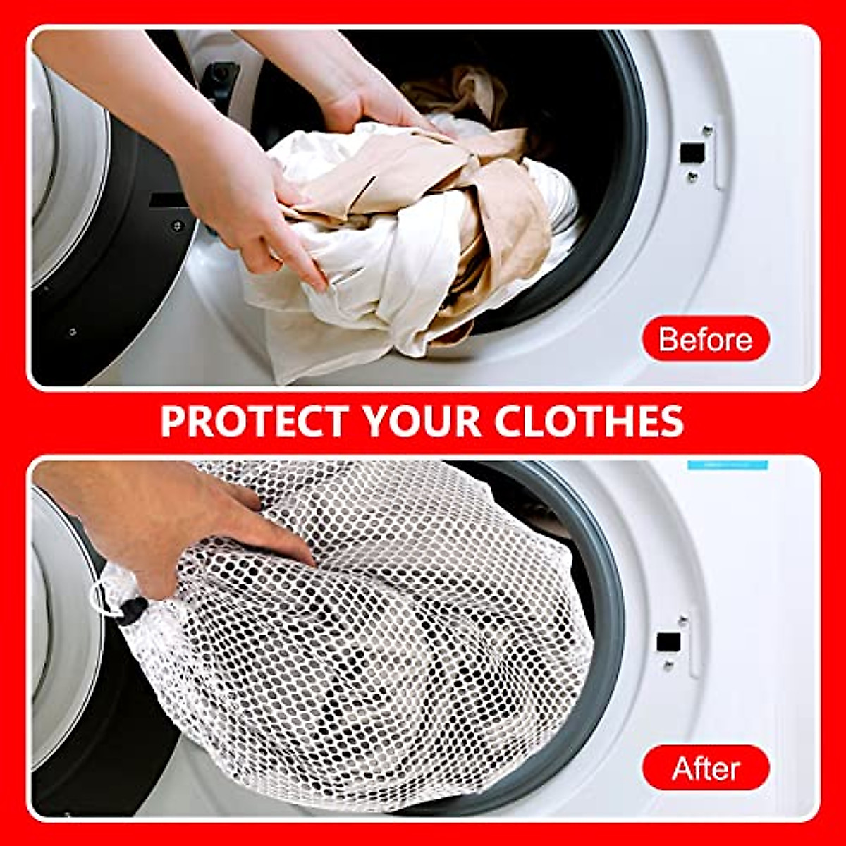 Classycoo Mesh Laundry Bags, 4pcs Wash Bag for Underwear and Lingerie, net laundry bag,laundry bags mesh wash bags, lingerie bags for washing delicates, delicates bag for washing machine（4 sizes）