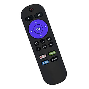 Remote Control Compatible with All Element Roku TV E4SW5017RKU E4SW5518RKU E2SW6518RKU E4SW6518RKU E4SC4018RKU E4SC5018RKU Smart 4K Ultra HDTV