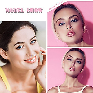 JOERICA 24-30PCS 16G Horseshoe Septum Rings Stainless Steel Nose Circular Barbells Rings Cartilage Tragus Helix Eyebrow Daith Earring Piercings Body Jewelry Ball and Arrow 8mm/10mm