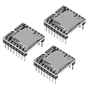 MELIFE 3PCS DFPlayer Mini MP3 Player Audio Voice Module MP3 Voice Decode Board Supporting TF Card U-Disk IO/Serial Port/AD