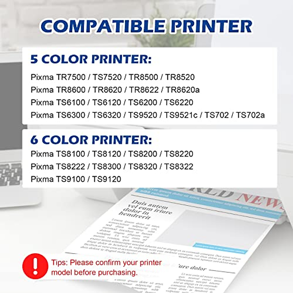 DOUBLE D 280 281 Ink Cartridges Compatible Replacement for Canon 280 281 PGI-280XXL CLI-281XXL for Canon PIXMA TR7520 TR8520 TS8220 TS9120 TS8120 TS6120 TS6220 TS9520 TS9521C TS702 (PGBK, BK, C, M, Y)