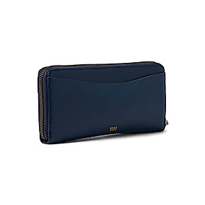 HOBO Max Large Zip Around Wallet For Women - Leather Construction With Cotton Lining, Smart and Trendy Wallet Denim One Size One Size