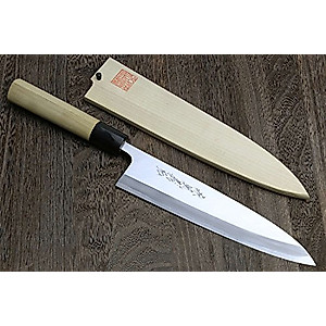 Yoshihiro Kasumi White Steel Mioroshi Filet Sushi Sashimi Japanese Chef Knife (8.25'' (210mm))