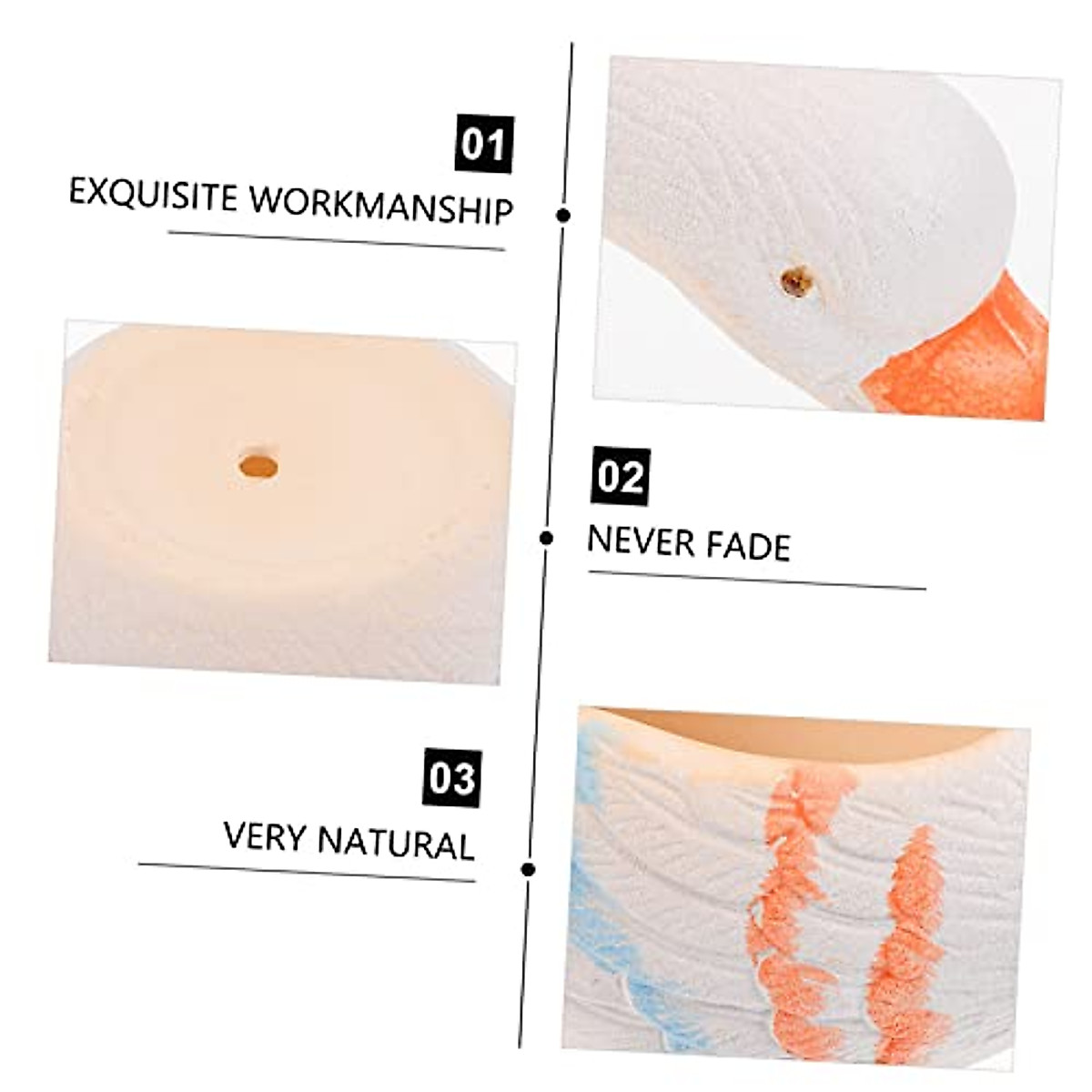 NUSITOU 4 pcs Pottery Pen Ceramic Decorative Creative Random Succulents Swan Home Succulent Animals Window Resin Figure Holder Pots for Planters Plant Bonsai Mini Flowerpot Animal