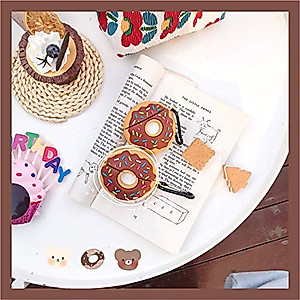 Mulafnxal for Airpods 1&2 Case, Cute 3D Funny Cartoon Food Soft Silicone Protective Airpod Cover, Stylish Fun Cool Design Shockproof Skin, Fashion Cases for Girls Kids Teens Boys Air pods (Donuts)