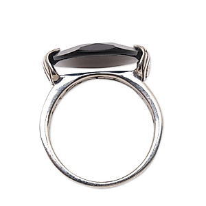 NOVICA Artisan Handmade Onyx Cocktail Ring Oval Sterling Silver from Bali Red Single Stone Indonesia Birthstone [crownbezel 0.8 in H x 0.7 in W x 0.2 in D Band Width 5 mm W] ' Mysterious Oval'