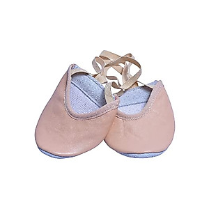 TW Leather Ballet Rhythmic Gymnastics Toe Shoe (us_Footwear_Size_System, Adult, Women, Alpha, Medium, Medium) Pink