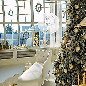 VIS'V Wreath Hanger, Large Clear Heavy Duty Suction Cup Wreath Hooks with Wipes 22 LB Removable Strong Window Glass Door Suction Cup Wreath Holder for Halloween Christmas Wreath Decorations - 2 Pcs