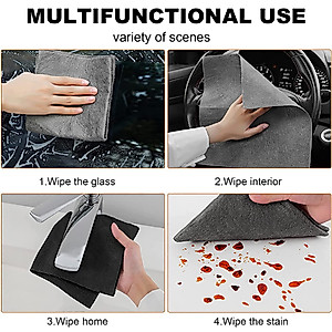 5pcs Thickened Magic Cleaning Cloth, Microfiber Magic Streak Free Miracle Cleaning Cloth, Reusable Glass Microfiber Cleaning Rag, All-Purpose Microfiber Towels for Kitchens, Glass, Cars 40*30