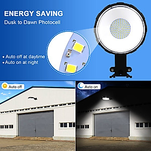 papasbox LED Barn Light 100W,Dusk to Dawn Outdoor Lighting with Photocell,12000LM 5000K Daylight,IP65 Waterproof Security Area Light for Farm/Porch/Courtyard,2Pack