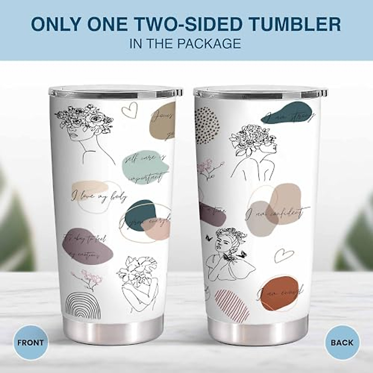 WIPI Inspirational Tumbler for Women, Mom Daily Affirmations Cup, Affirmation Gifts for Women Wife Family and Loved Ones, Positive Affirmation Gifts, Mom Daily Affirmations Cup Tumbler 20 Oz