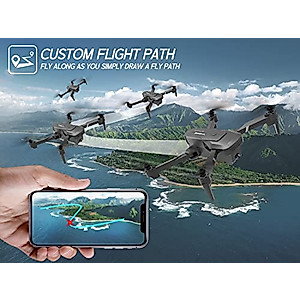 NEHEME NH760 Drones with 1080P HD Camera for Adults, WIFI FPV Live Video, RC Quadcopter Foldable Drones for Kids Beginners, Headless Mode, One Key Start Toys Gifts with 2 Batteries, Upgraded Version