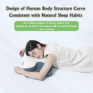 Cervical Pillow for Neck Pain Relief, Cervical Neck Pillow, Ergonomic Orthopedic Memory Foam Pillow with Pillowcase, Support Pillow for Side, Back, Stomach Sleepers (Gray)