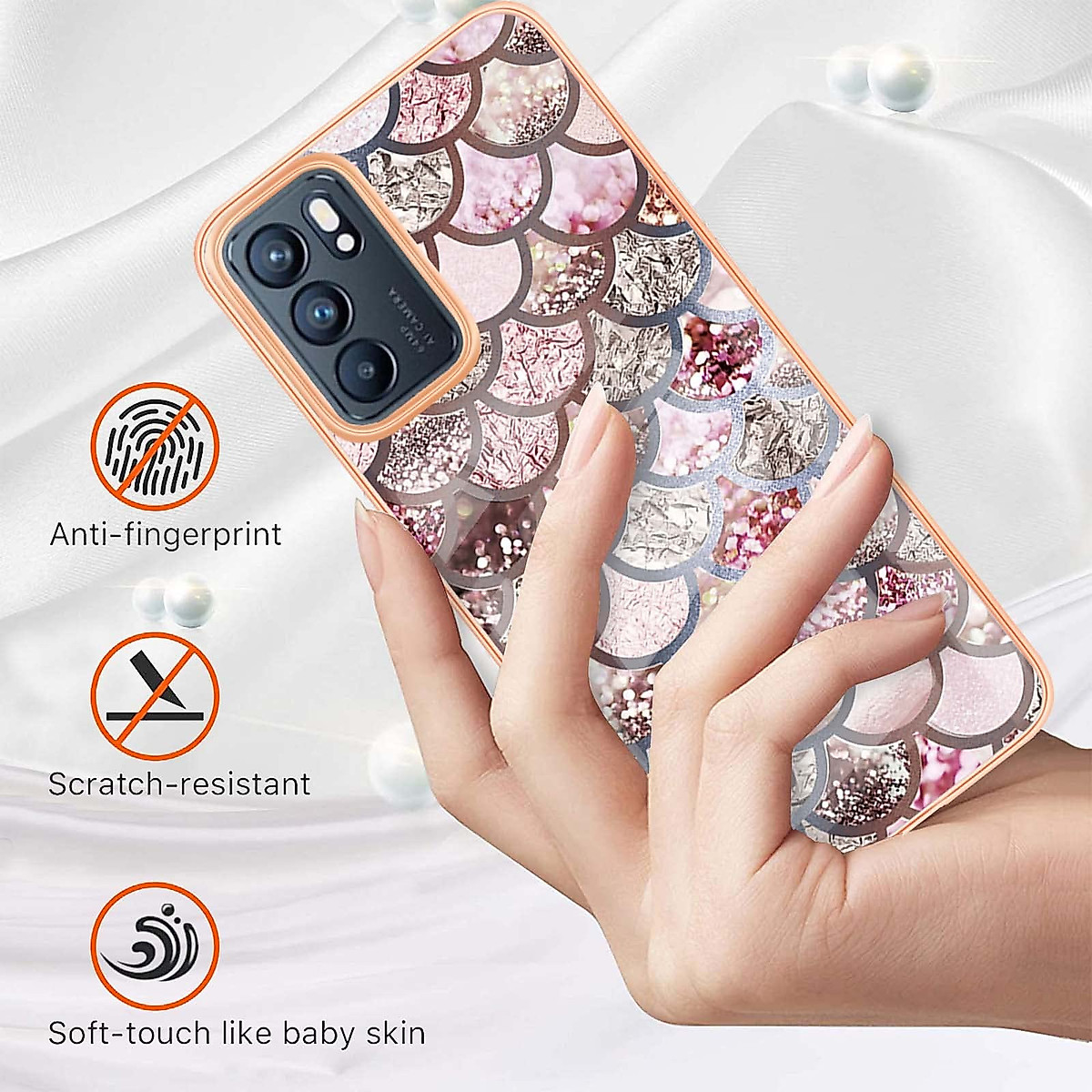 Compatible with Oppo Reno6 Pro 5G Case Cover,Compatible with Oppo Reno 6 Pro 5G for Mobile Phone TPU Case Cover FLP