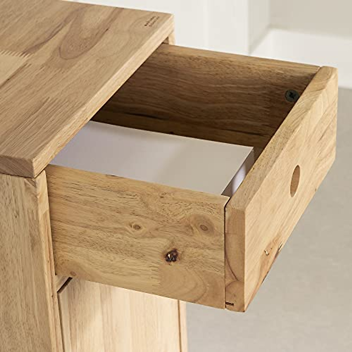 South Shore Kodali Solid Storage Unit, Narrow, Natural Wood