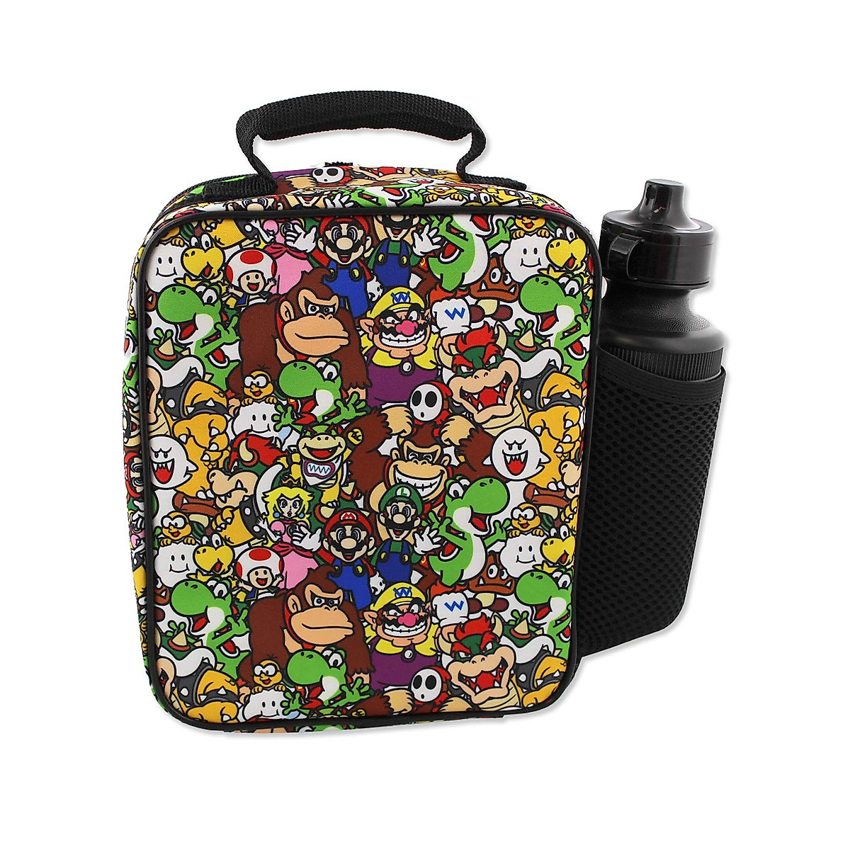 Super Mario Bros Boy's Girl's Meal Holder, Soft Insulated School Lunch Box (Multicolor, One Size)