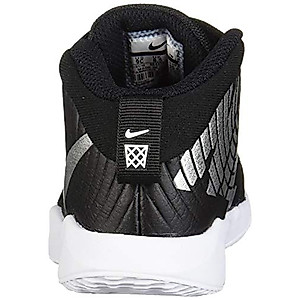 Nike Baby Team Hustle D 9 (TD) Sneaker, Black/Metallic Silver-Wolf Grey, 7C Regular US Toddler