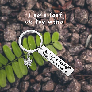 MYOSPARK I Am A Leaf On The Wind Firefly Inspired Serenity Keychain With Leaf Charm For Firefly Fan (Leaf Keychain)