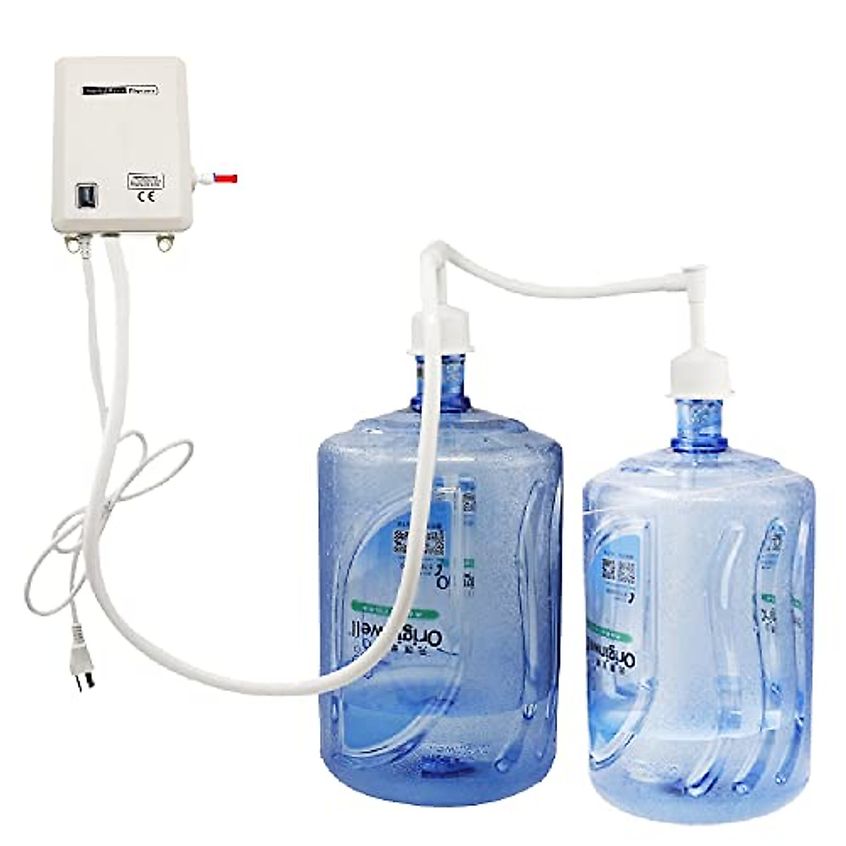 UD Bottled Water Dispenser Pump System Food Grade Self priming 110V 1GPM Suitable for Coffee Brewer Ice Maker Refrigerator Double tube 9inchinch x 4.6inchinch x 3inchinch