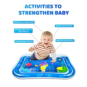 SEPHIX Baby Toys 0-3-6-12 Months Boy Gifts, Infant Toys 3-6 Months Water Tummy Time Mat, Baby Boy Stuff Essentials for Newborn Toys 0-6 Months Teething Toys 6-12 Months Sensory Toys for Babies Easter