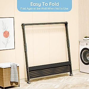 90 Inches Outdoor Clothes Drying Rack Foldable,Retractable Large Drying Rack Clothing,Heavy Duty Aluminum Laundry Drying Rack Collapsible with 42 Windproof Hooks and Drying Mesh for Outdoor Indoor