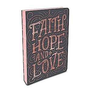 Medium Coptic Bound Journal by Studio Oh! - Faith, Hope, Love - Dimensions: 6.5" x 8.63" - Hardcover with Full-Color Artwork & 192 Lined Pages - Lies Flat When Open