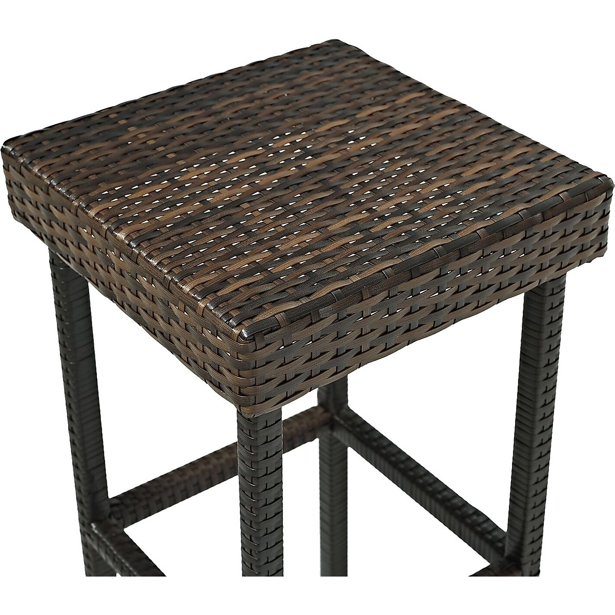 Crosley Furniture Palm Harbor Outdoor Wicker 24-inch Stools - Brown (Set of 2)