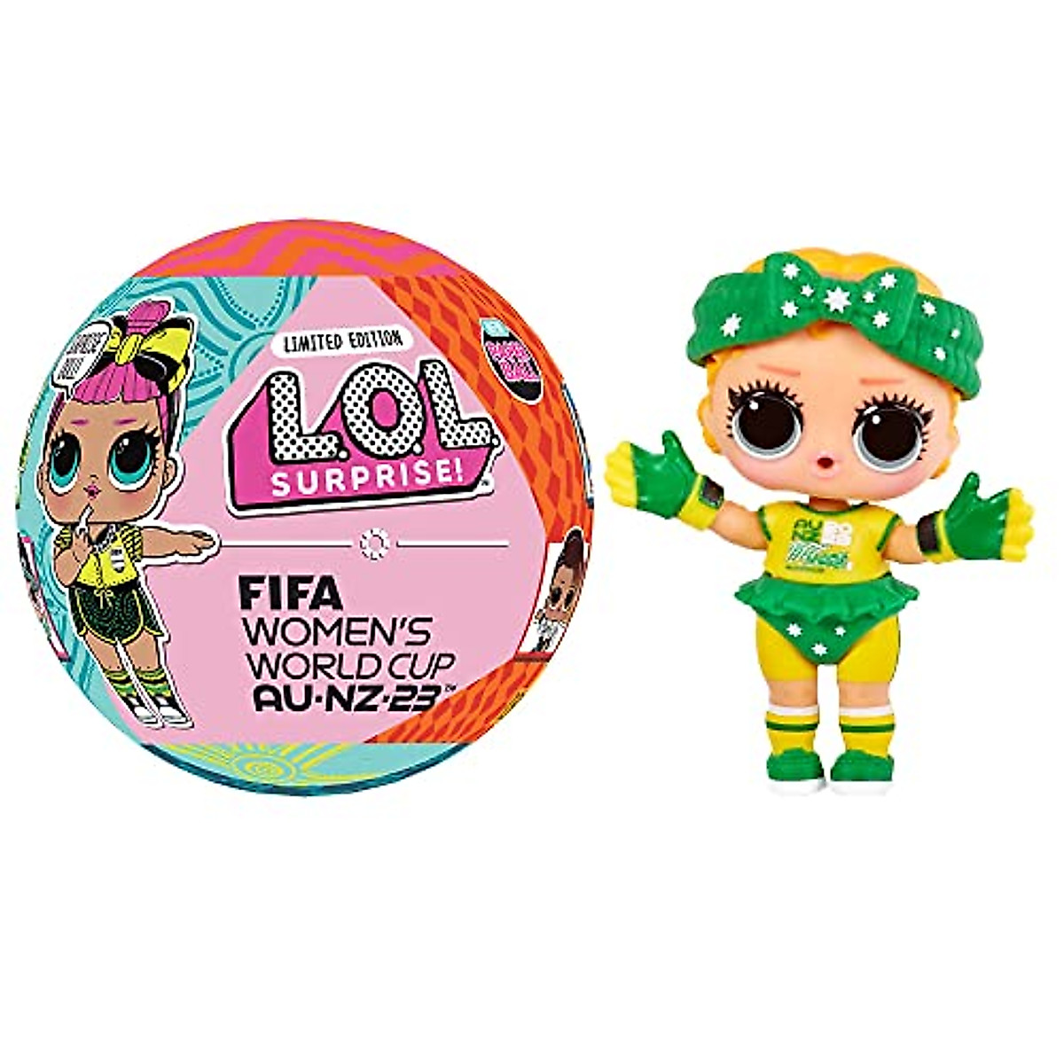 LOL Surprise X FIFA Women's World Cup Australia & New Zealand 2023 Dolls with 7 Surprises, Accessories, Limited Edition Dolls, Collectible Dolls, Soccer- Themed Dolls- Great Gift for Girls Age 4+