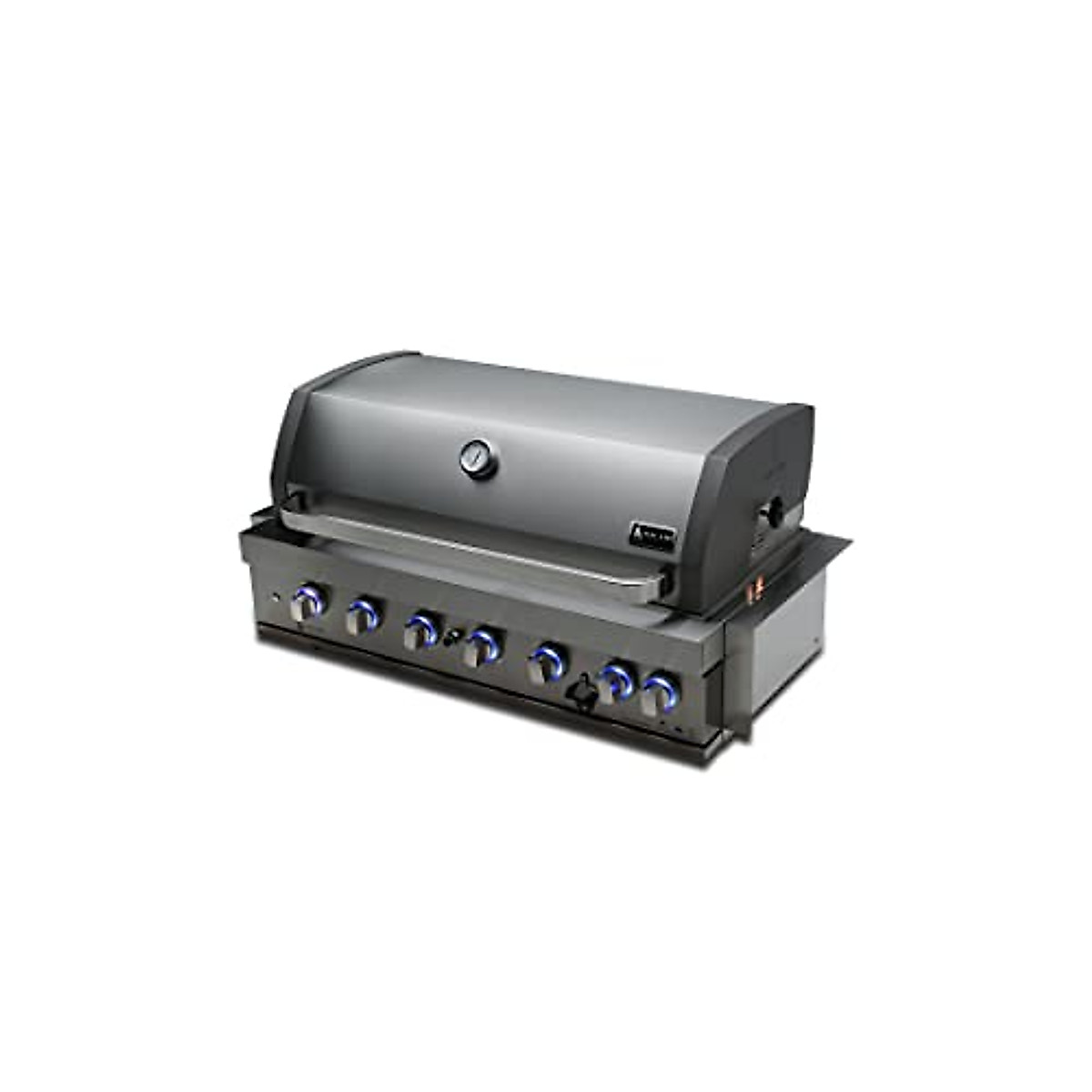 Mont Alpi MABi805 44-Inch 6-Burner 87000 BTU Built-In Stainless Steel Outdoor Kitchen Gas Grill w/ Ceramic Infrared Rear Burner + Rotisserie Kit & Weather Cover