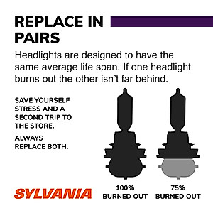 SYLVANIA - 9003 XtraVision - High Performance Halogen Headlight Low Beam and Fog Replacement Bulb (Contains 2 Bulbs)